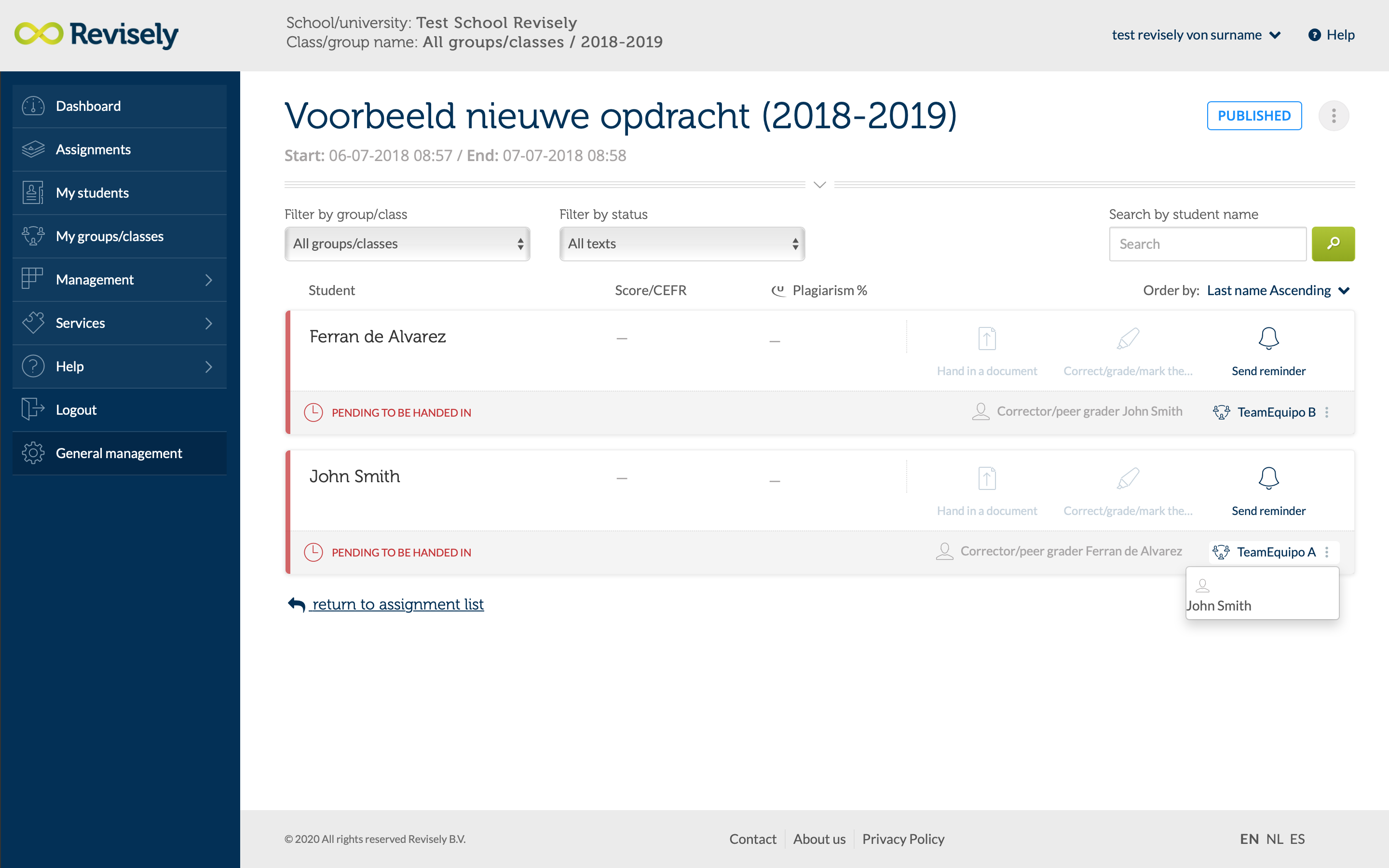 Revisely Peer grading - give feedback yourself - Revisely