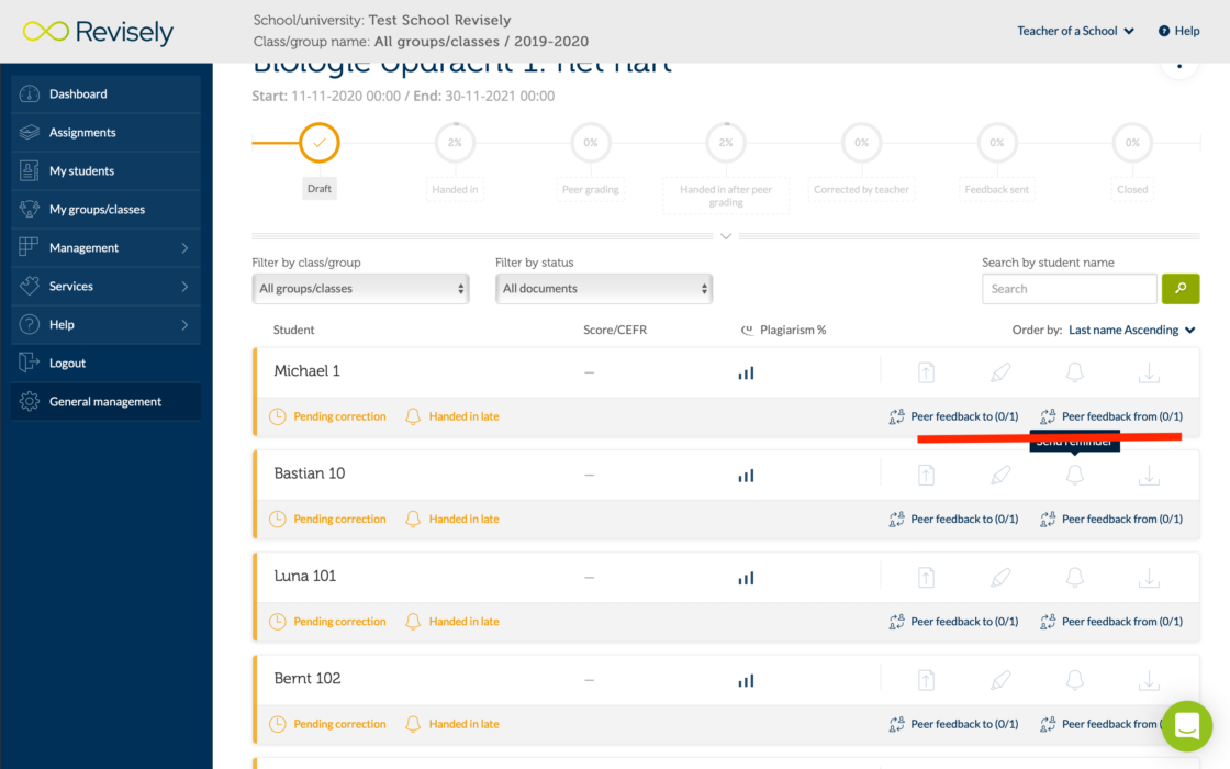 Revisely Peer grading assignments - Revisely