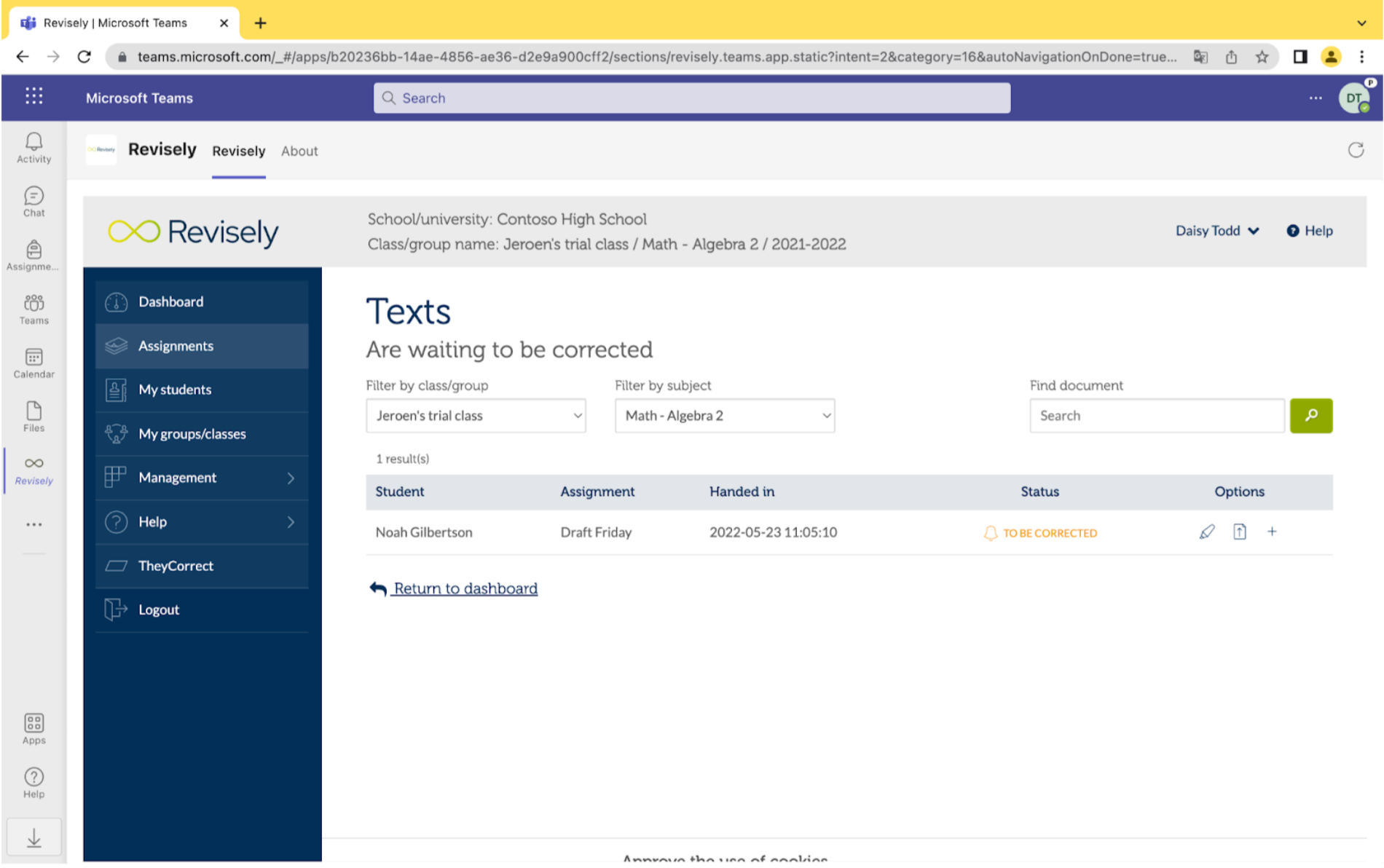 Revisely Grading documents / giving feedback - Revisely
