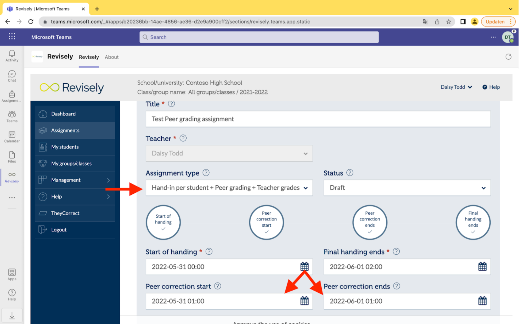 Revisely Extra feature: Peer grading - Revisely