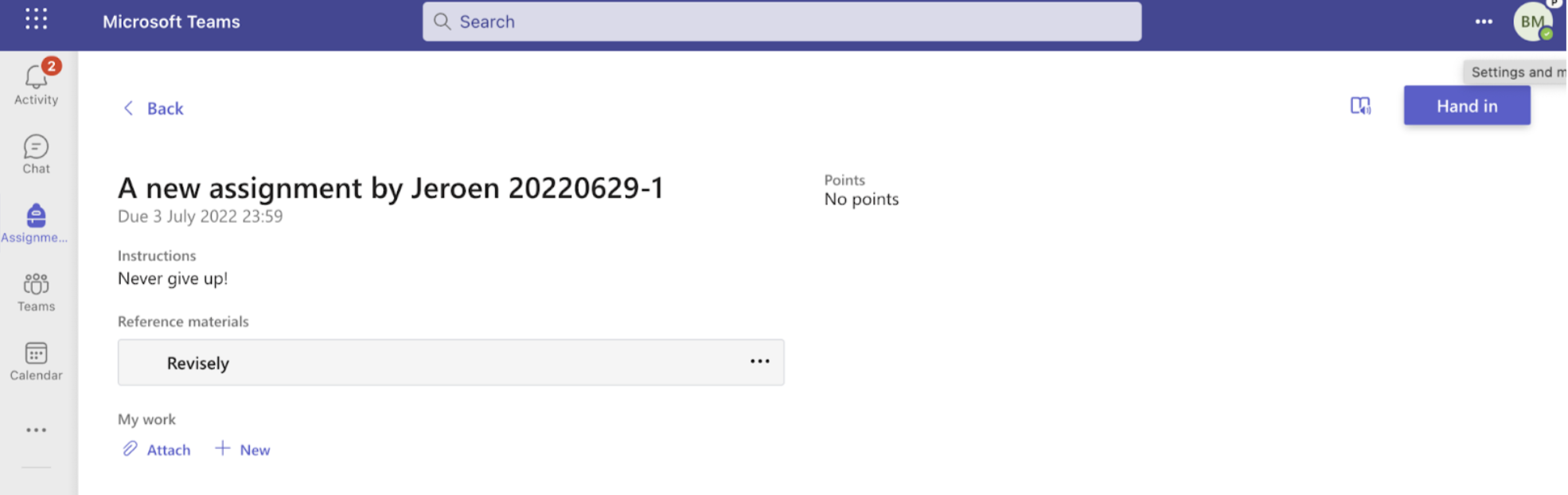 Revisely Students handing in assignments - Revisely